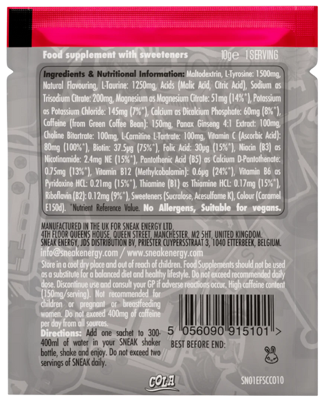 Energy Drink Sachets & Mini-Tubs – Sneak